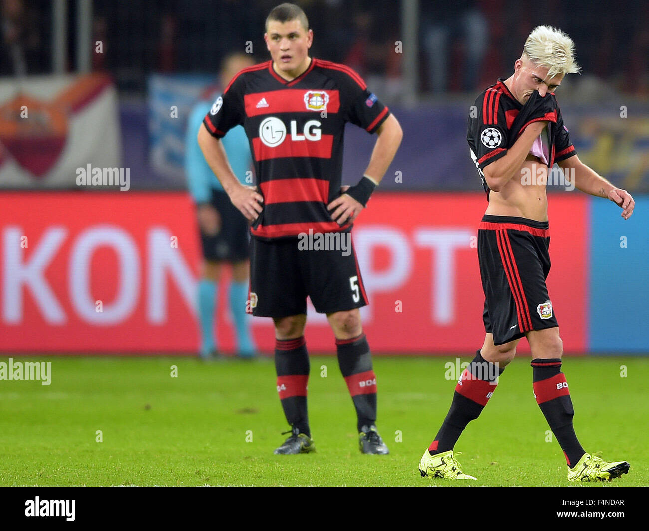 Leverkusen, Germany. 20th Oct, 2015. Leverkusen's Kyriakos Papadopoulos ...