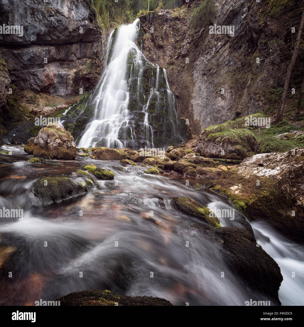 Austria, Salzburg State, View of Golling waterfall Stock Photo - Alamy