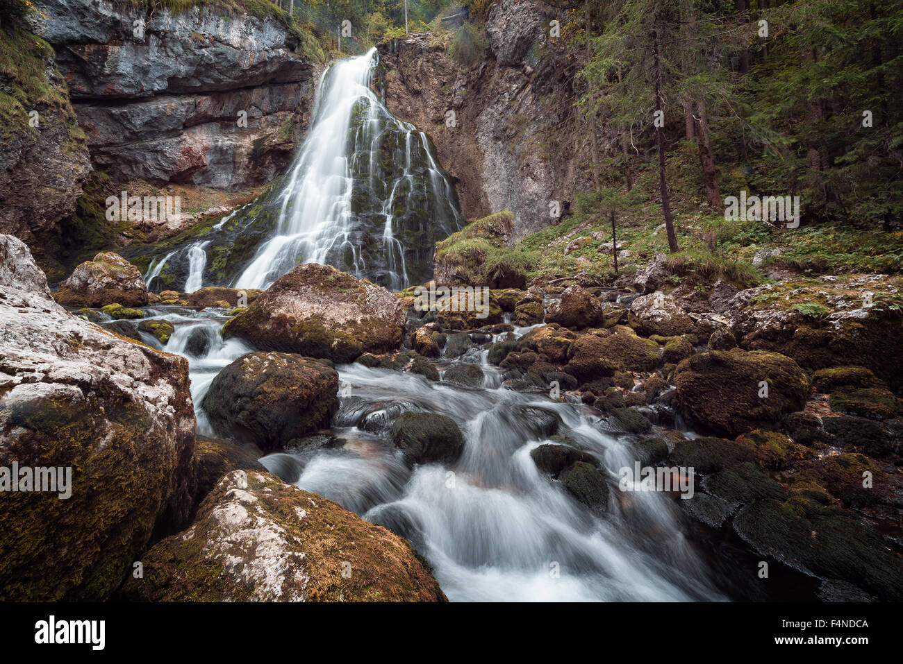 Austria, Salzburg State, View of Golling waterfall Stock Photo - Alamy