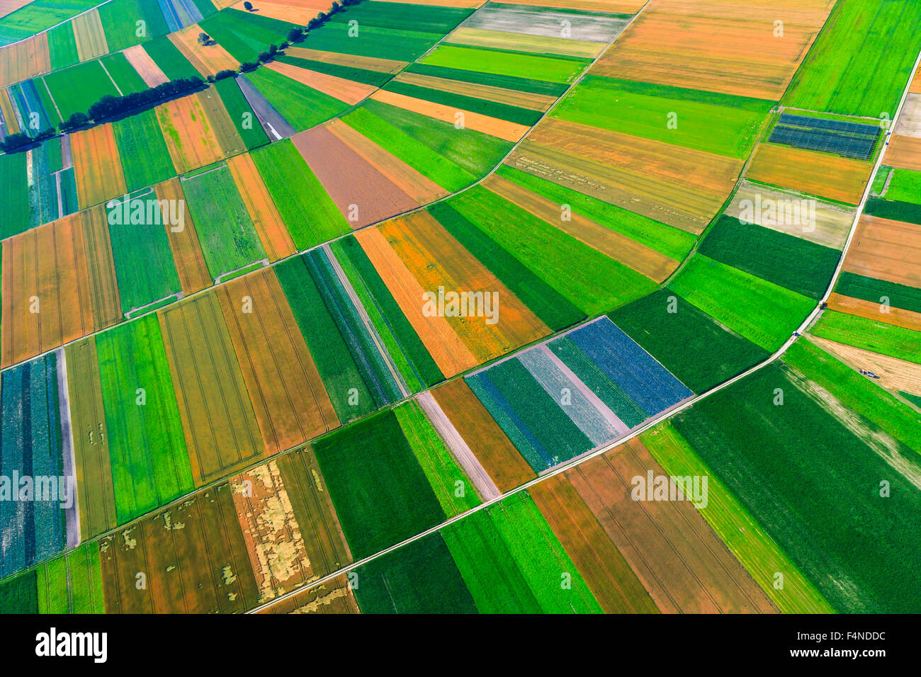 Germany, Bavaria, View of fields, aerial view Stock Photo - Alamy