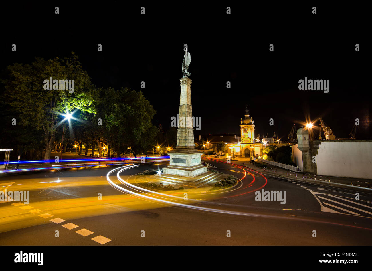Spain, Galicia, Ferrol, Galicia square in the center of Ferrol city ...
