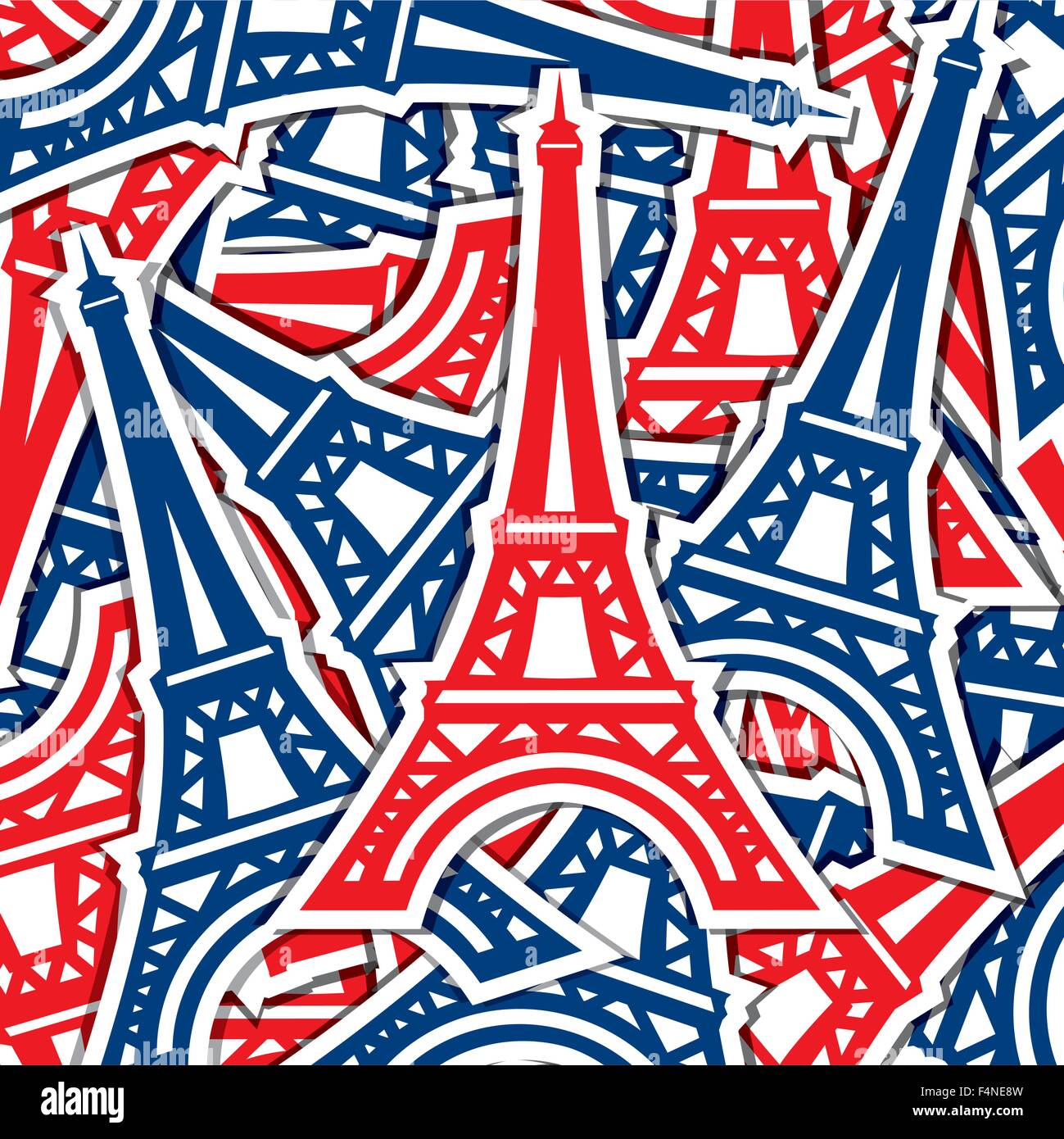 Eiffel Tower sticker card in vector format Stock Vector Image & Art - Alamy