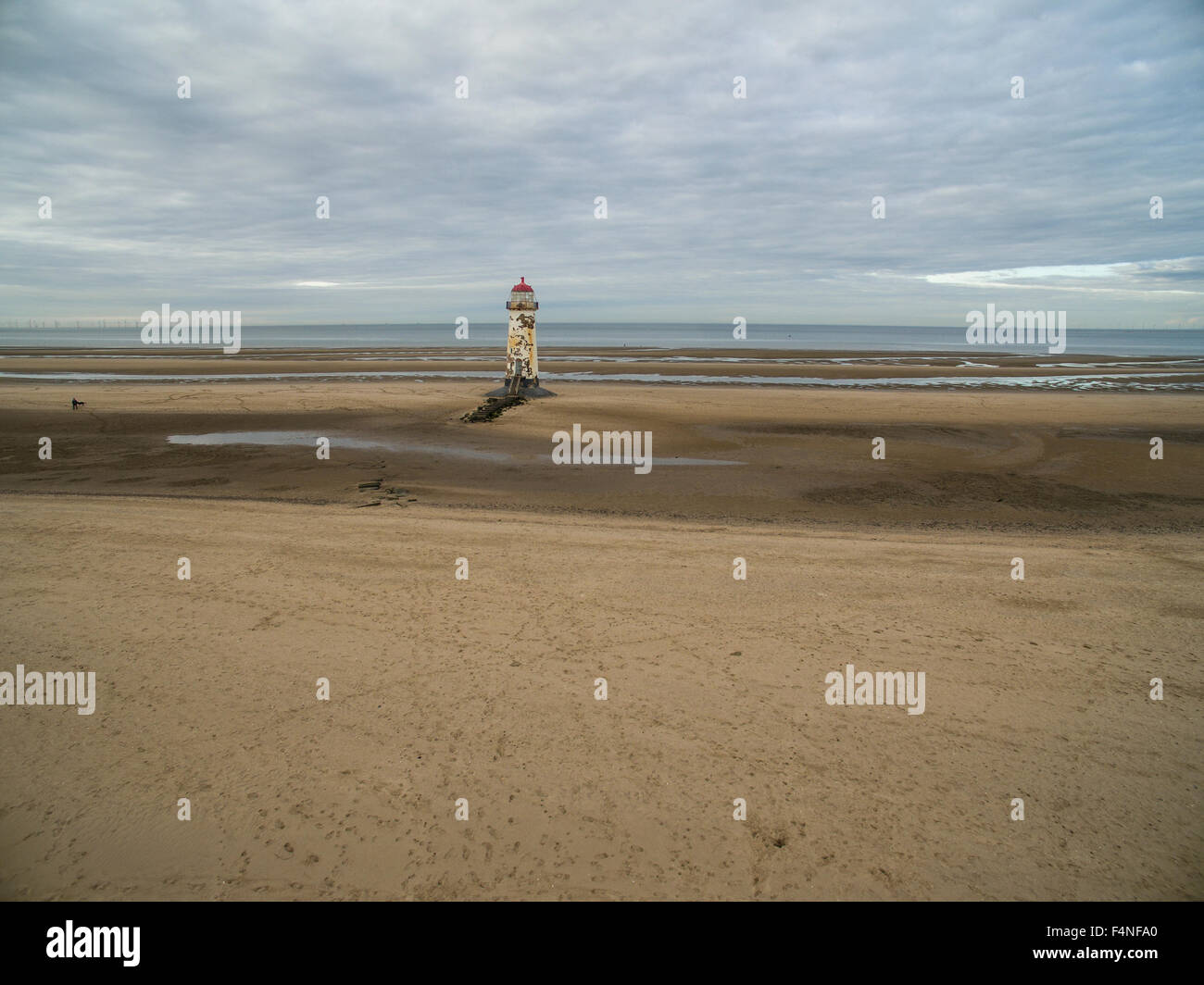 Derelict lighthouse at low tide Stock Photo - Alamy