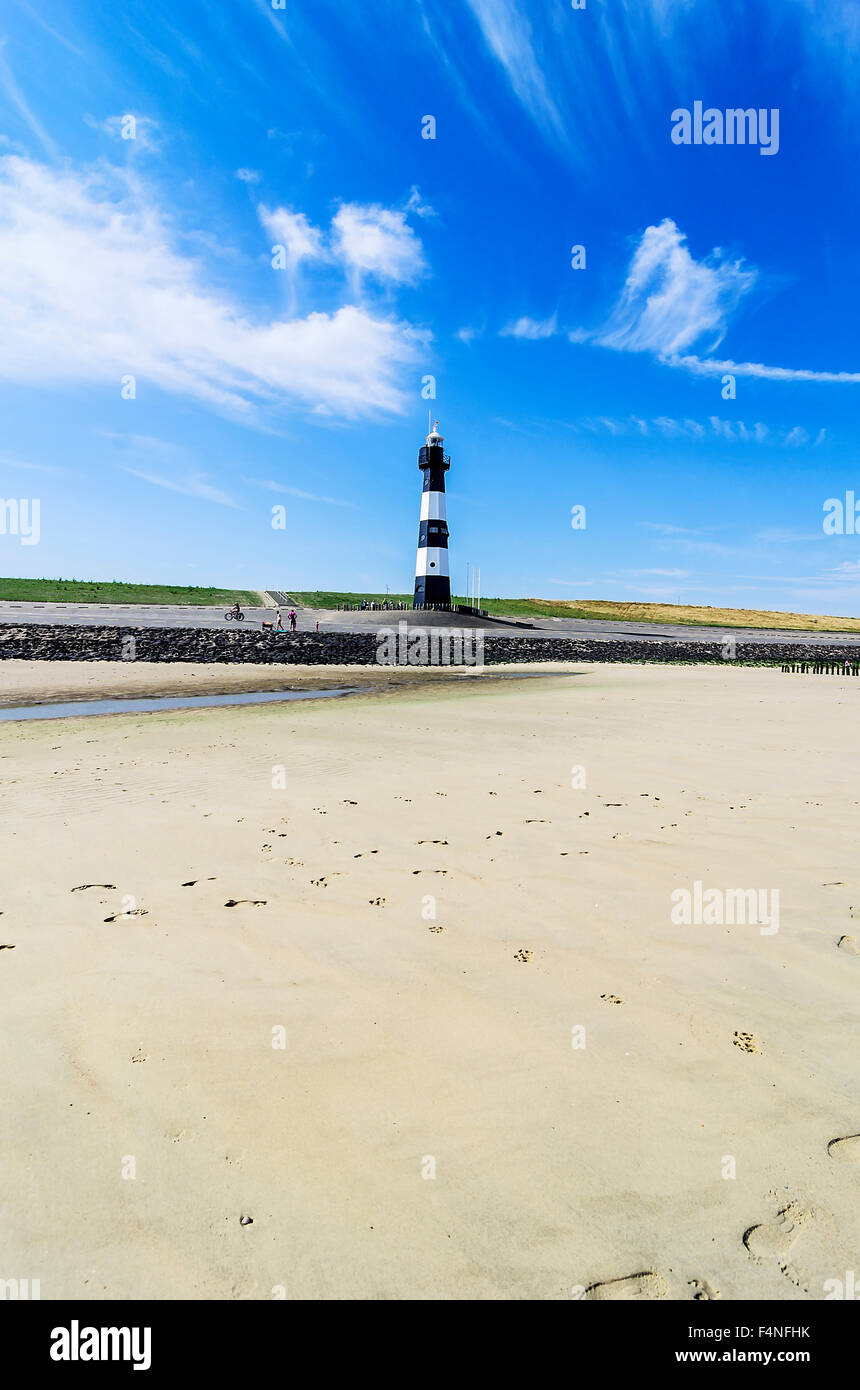 Lighthouse at beach of breskens hi-res stock photography and images - Alamy