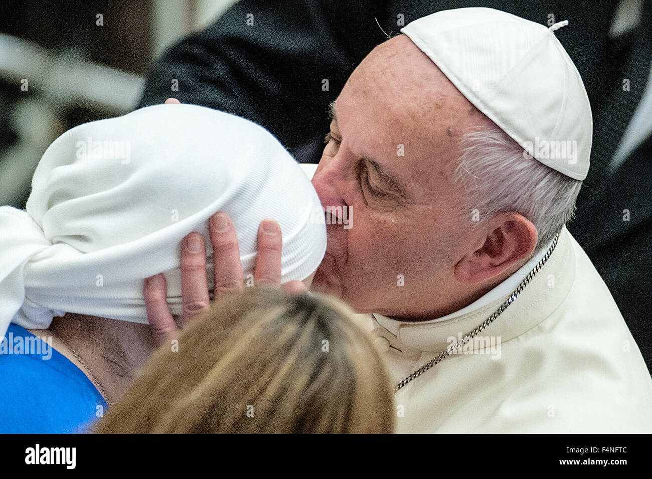 Pope Francis arrives for his Weekly General Audience at Paul VI Hall ...