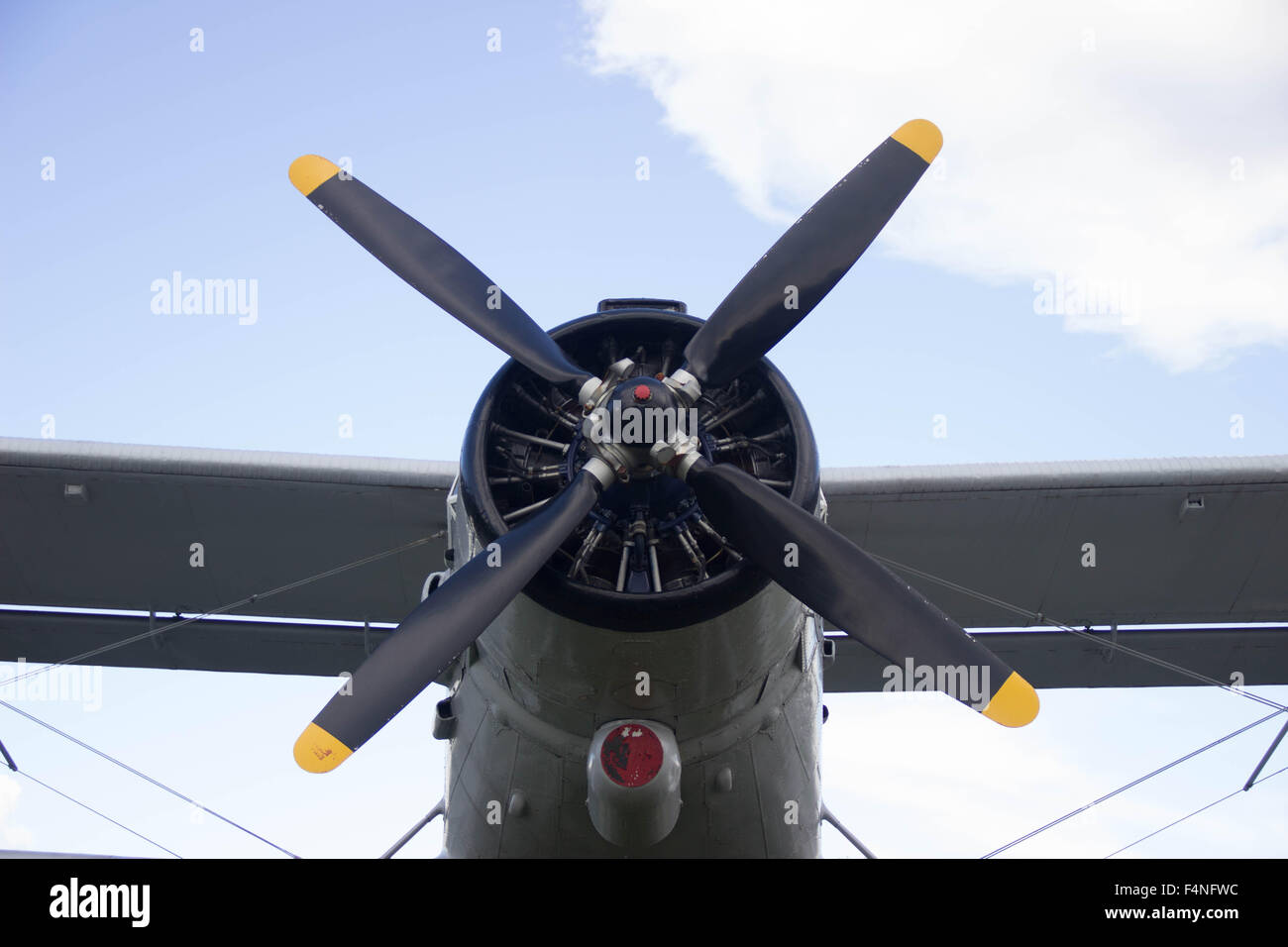 Helicopter parts propeller Russian plane aviation transport Stock Photo ...