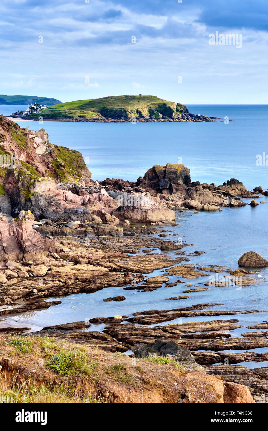 Burgh island and South Devon coastline, UK Stock Photo - Alamy