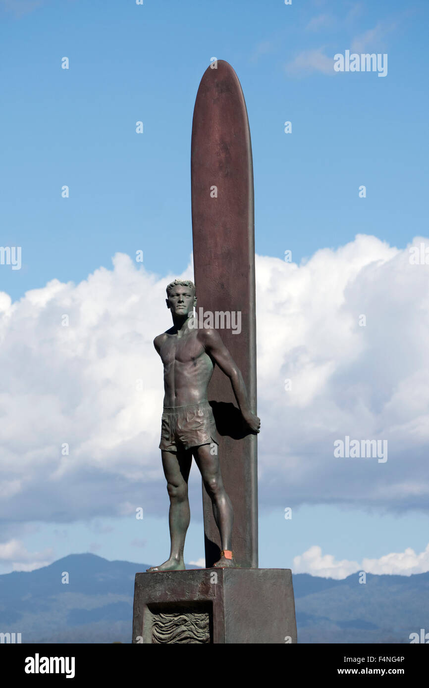 Bronze statue of a surfer a Monument to surfing on West Cliff Santa ...