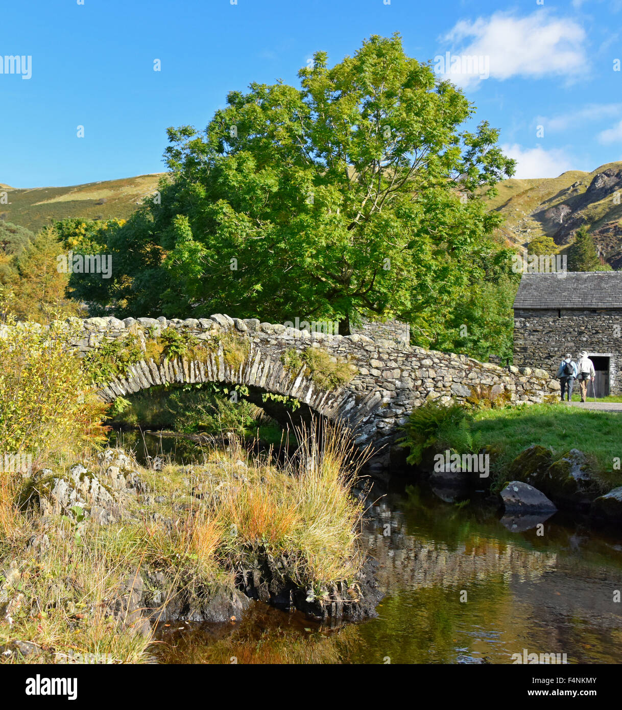 Packhorse Bridge. Watendlath, Lake District National Park, Cumbria ...