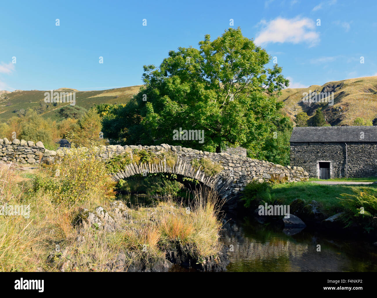 Packhorse Bridge. Watendlath, Lake District National Park, Cumbria ...