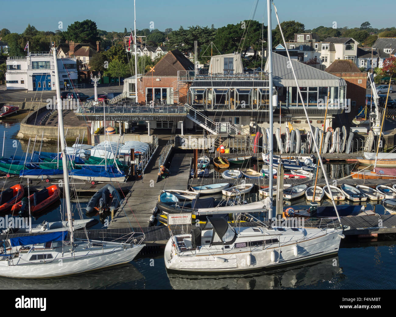 Royal Lymington Yacht Club on the Lymington River, Lymington, Hampshire ...
