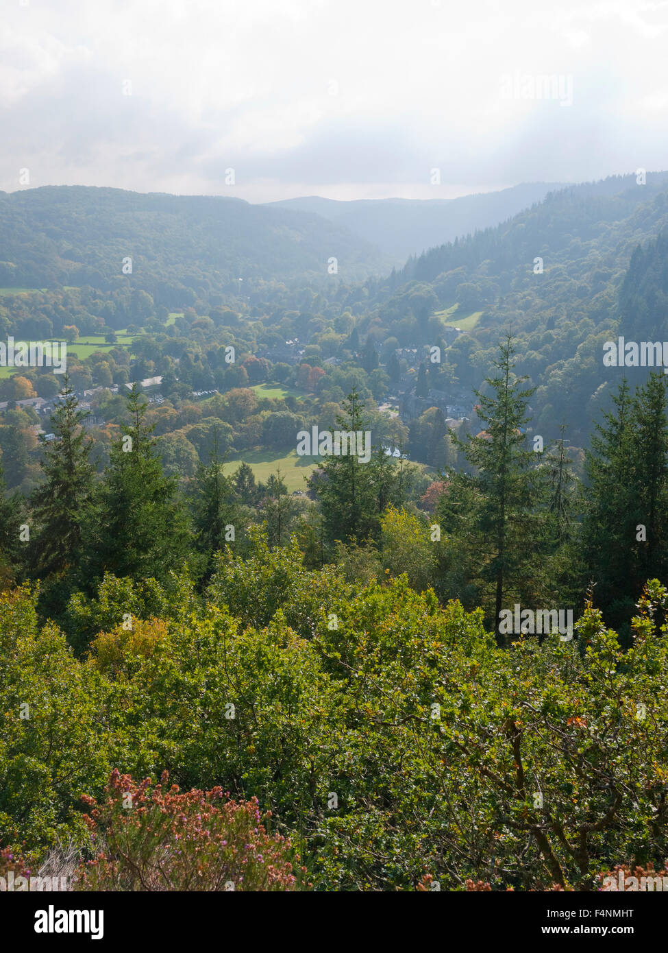 Overlooking Betws-y-coed,North Wales, UK Stock Photo - Alamy