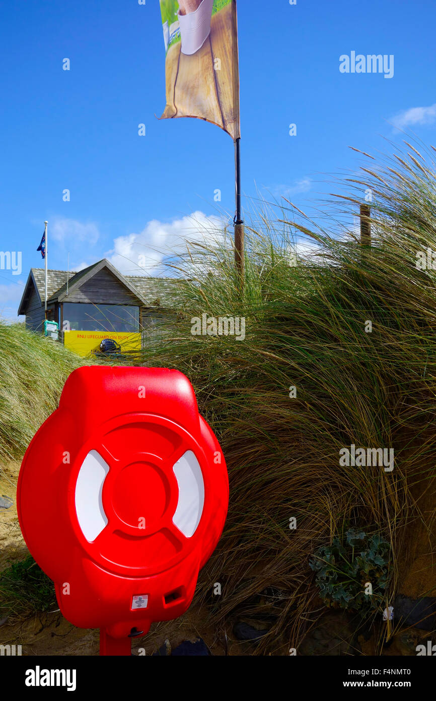 Poldhu Cove Beach With Life Saver Ring & Lifeguards Hut, Lizard ...