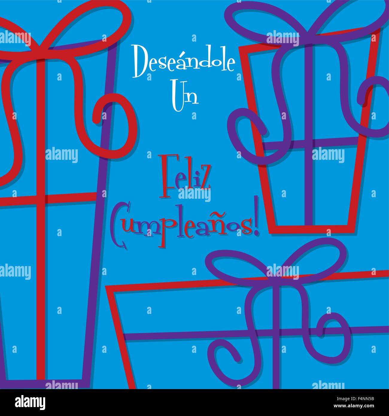 Spanish happy birthday card in hi-res stock photography and images - Alamy