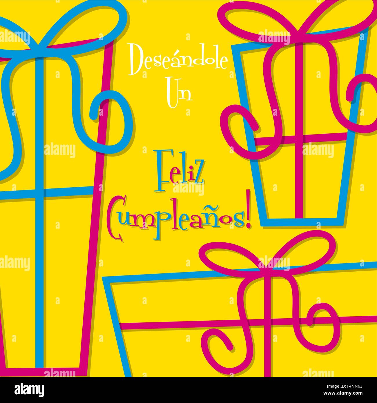 Spanish happy birthday card in hi-res stock photography and images - Alamy