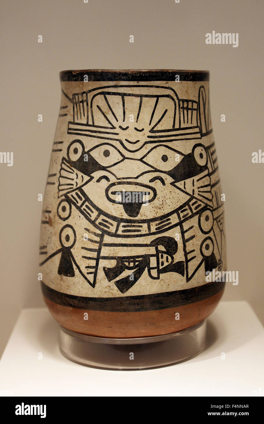 Vessels Pictorial designs of mythological beings Nasca Classic period 1 ...