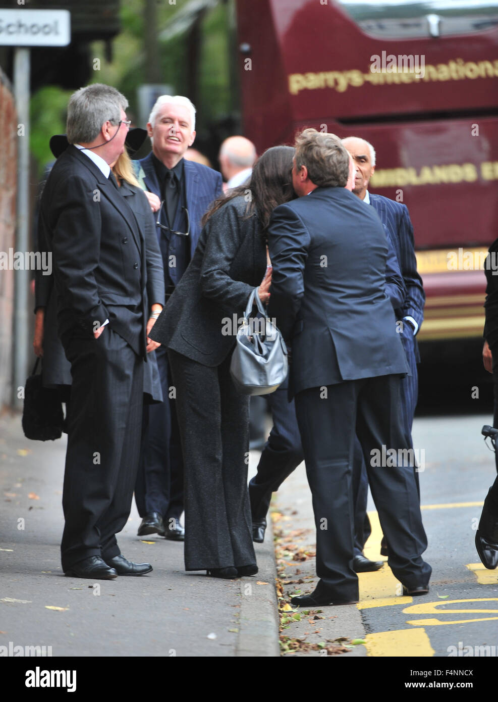 The funeral of Cilla Black at St Mary's Church Featuring: Les Dennis ...