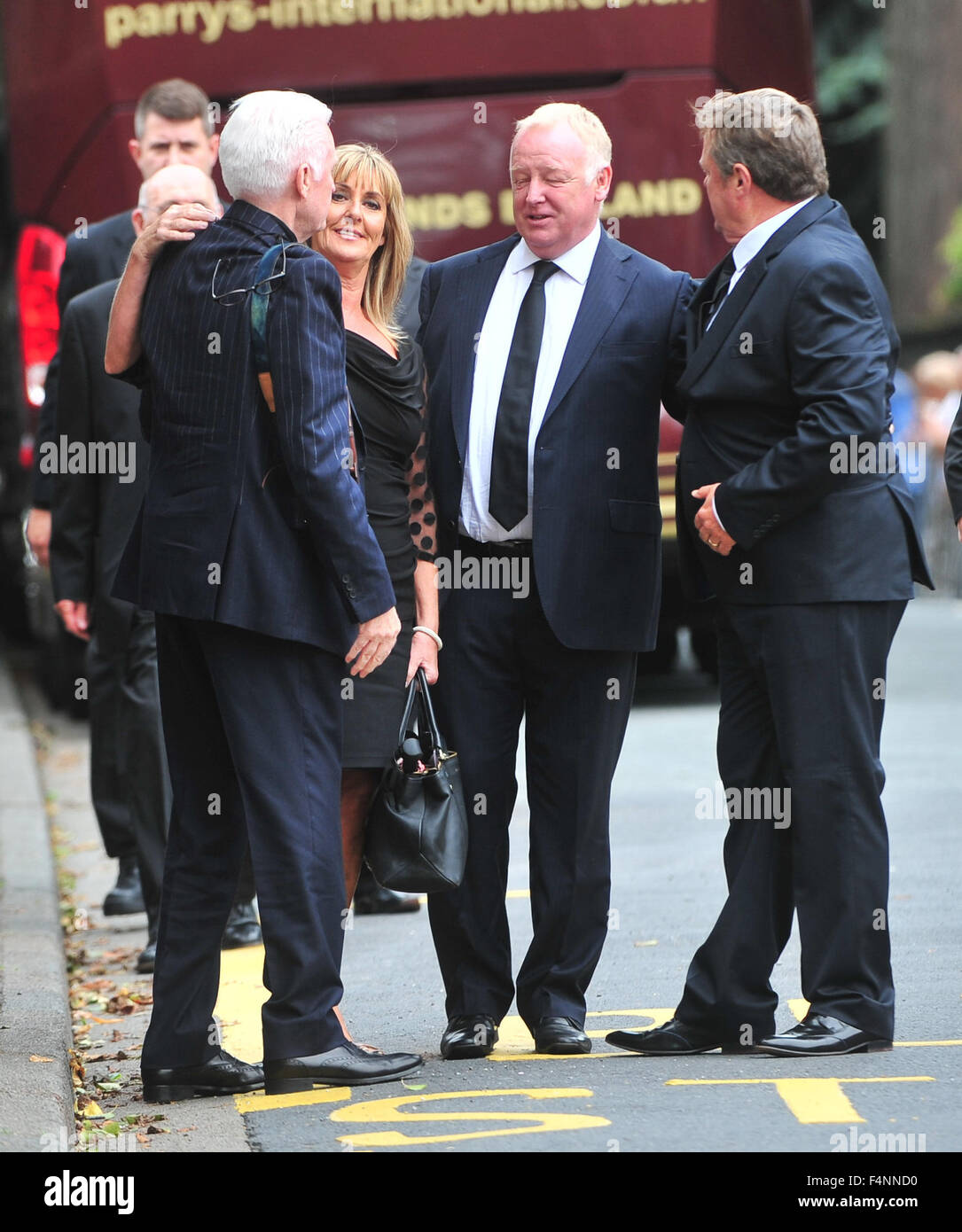 The funeral of Cilla Black at St Mary's Church Featuring: Les Dennis ...