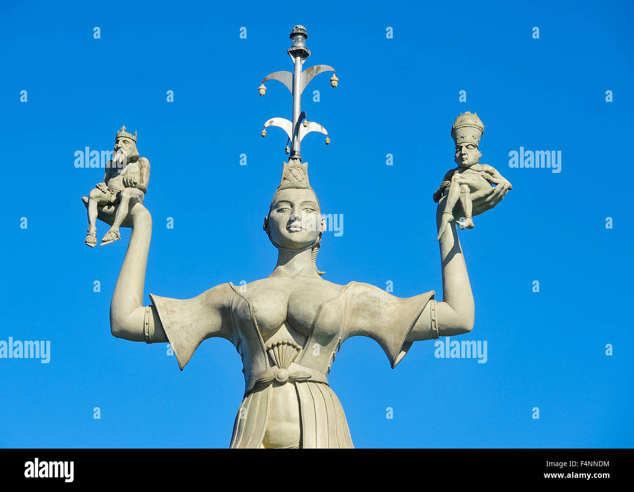 Imperia with King Sigismund and Pope Martin V, harbour statue, Konstanz ...