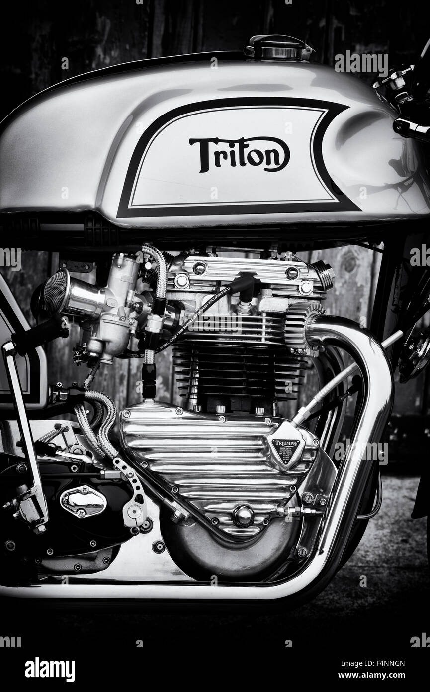 Triton Café racer motorcycle. Triumph / Norton motorbike. Classic ...