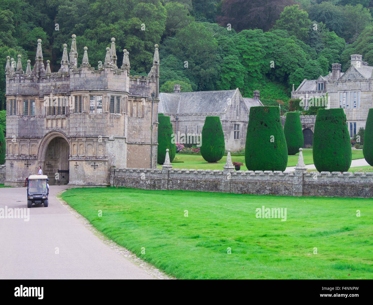 Gatehouse to Lanhydrock House, Cornwall, England, UK Stock Photo - Alamy
