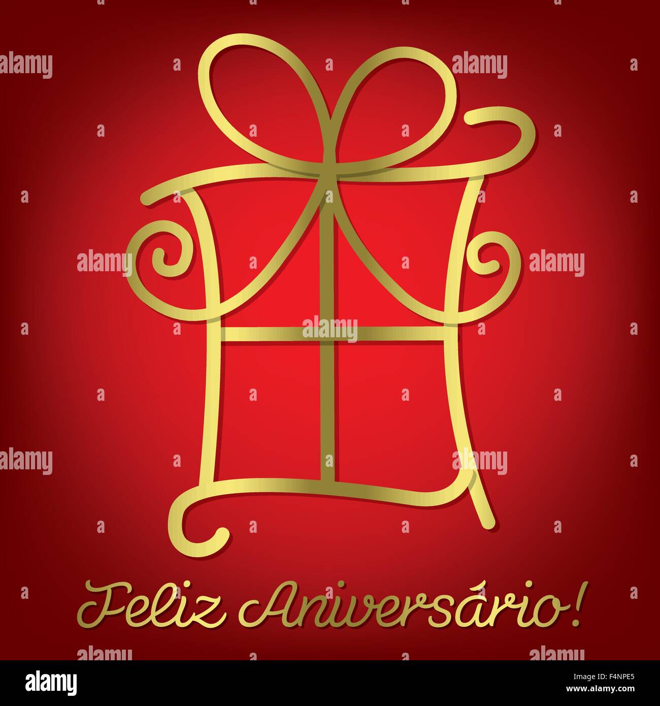 Bright Portuguese "Happy Birthday" card in vector format Stock Vector ...