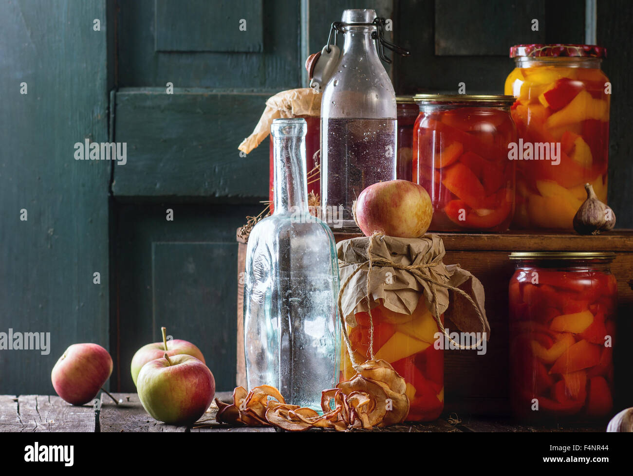 Assortment of preserved food Stock Photo - Alamy