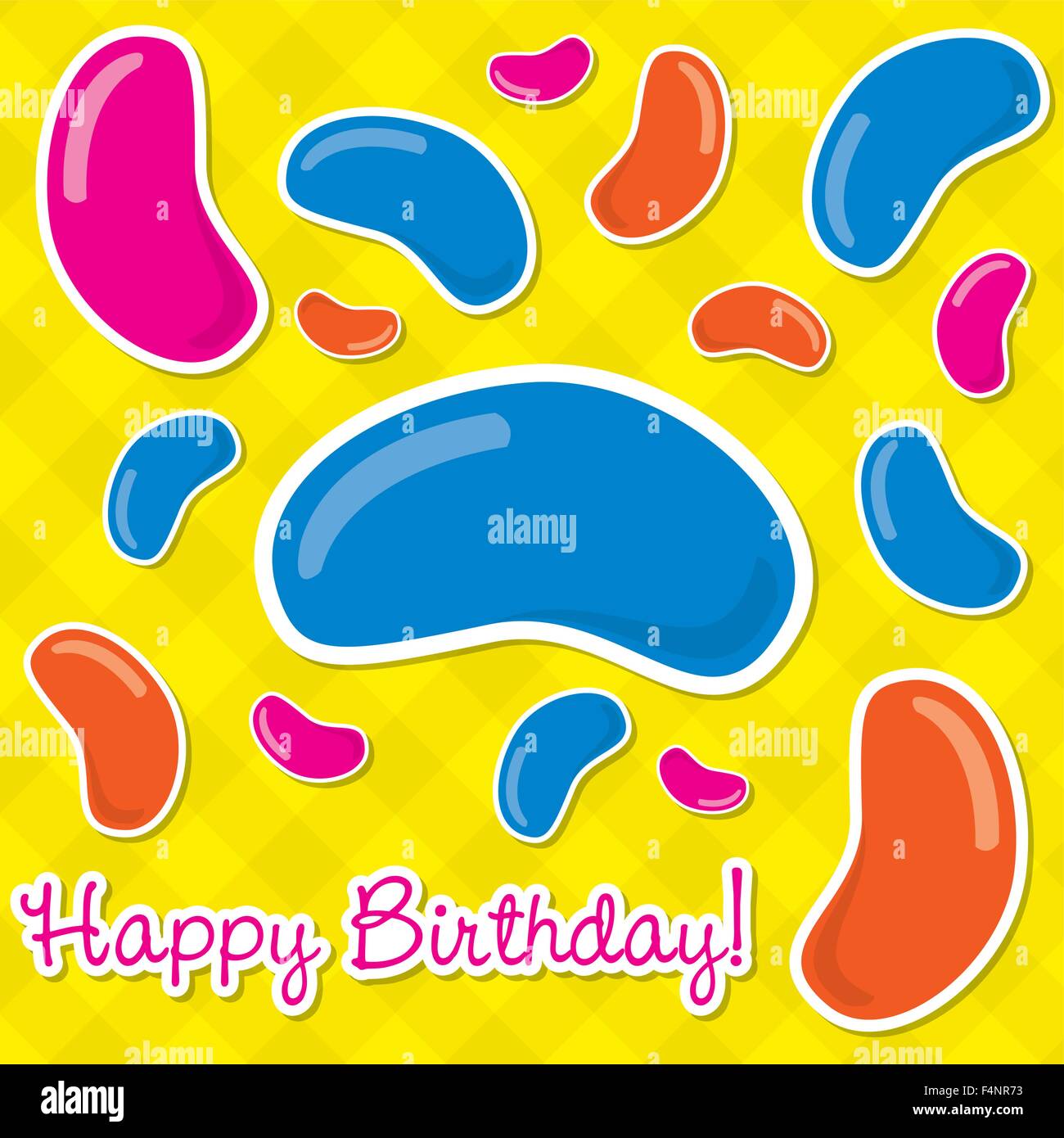 Happy Birthday jelly bean card in vector format Stock Vector Image ...