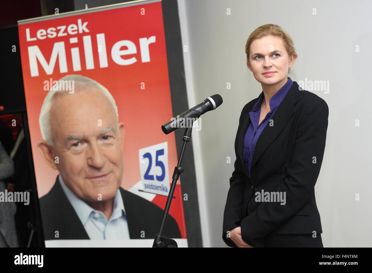 Gdynia, Poland 21st, Oct. 2015 Barbara Nowacka attends the United Left ...