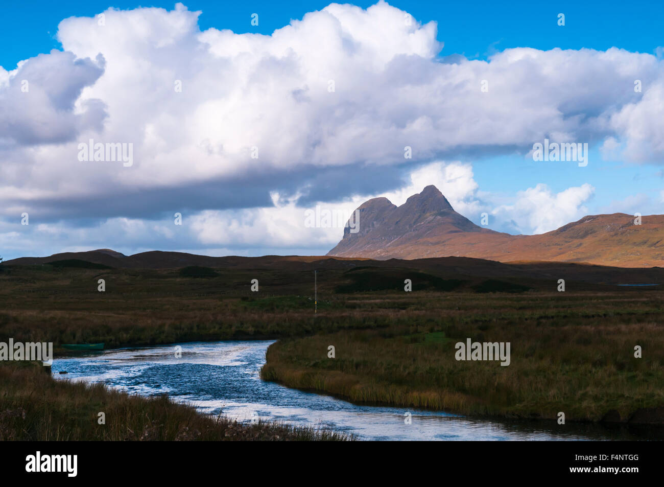 Suilven and the Ledmore River, Sutherland, Scotland Stock Photo - Alamy