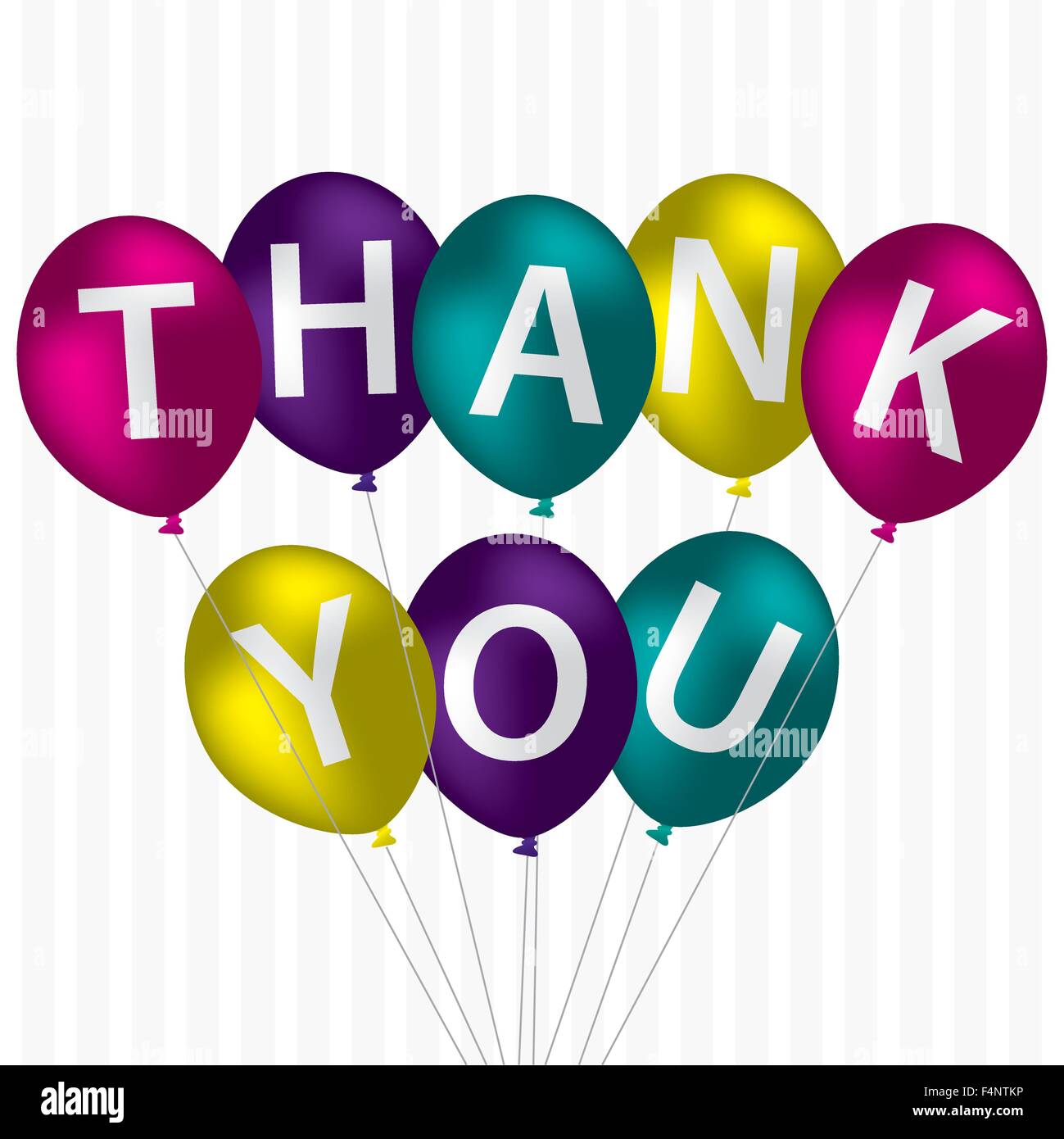 Bright balloon bunch "Thank You" card in vector format Stock Vector ...