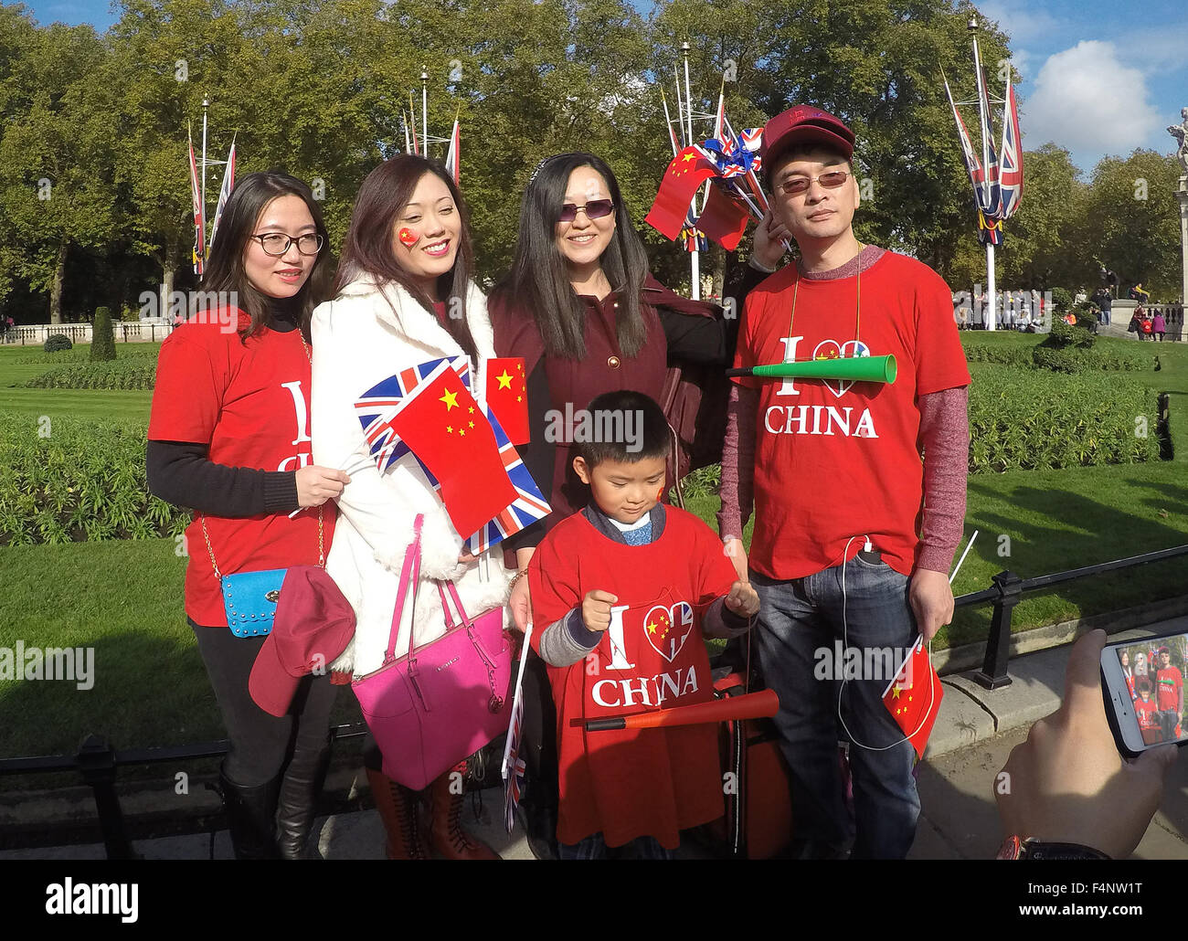 Pro Chinese supporter pose for selfies on the Mall after the Chinese ...