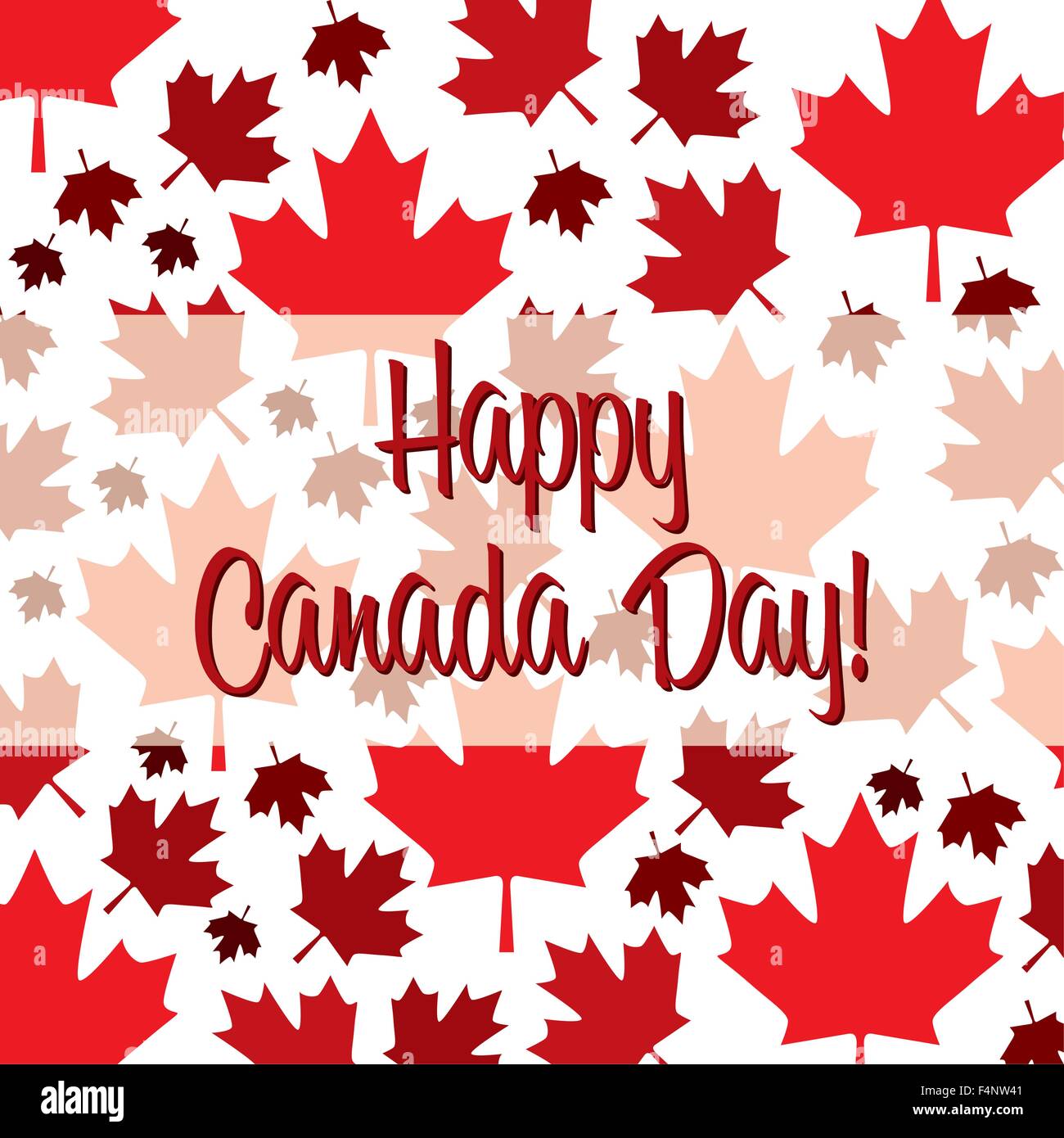 Scatter maple leaf Canada Day card in vector format Stock Vector Image ...