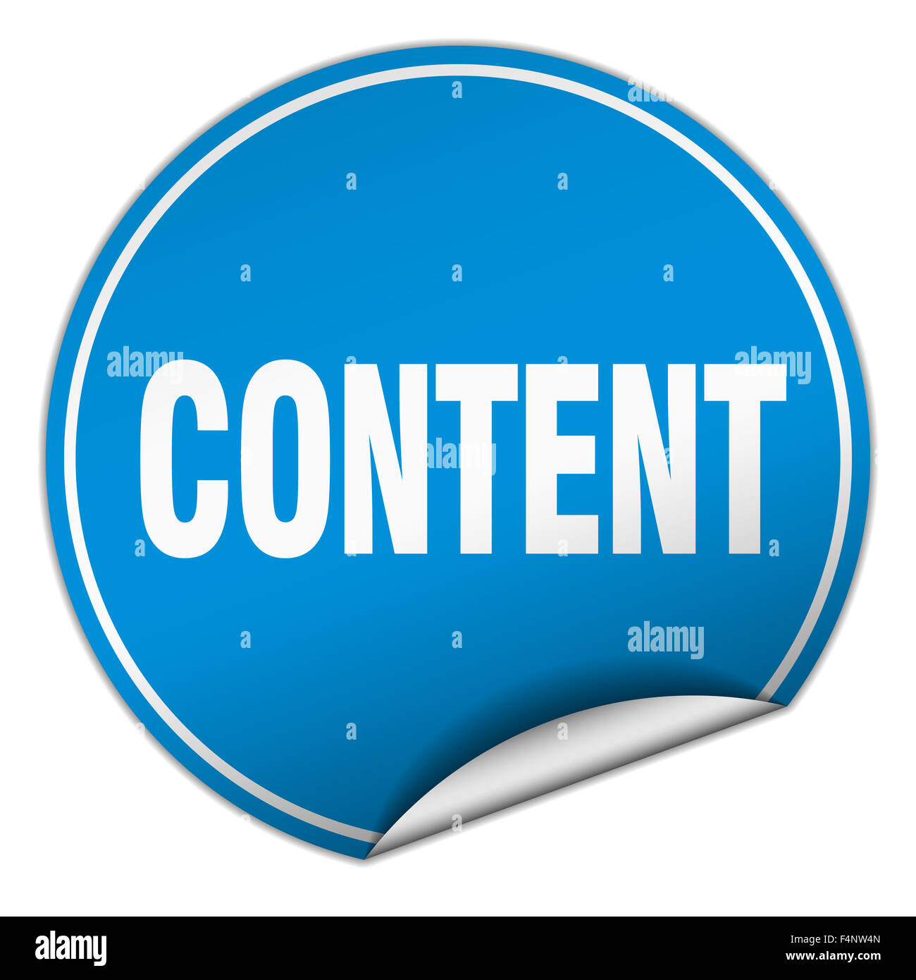 content round blue sticker isolated on white Stock Photo - Alamy