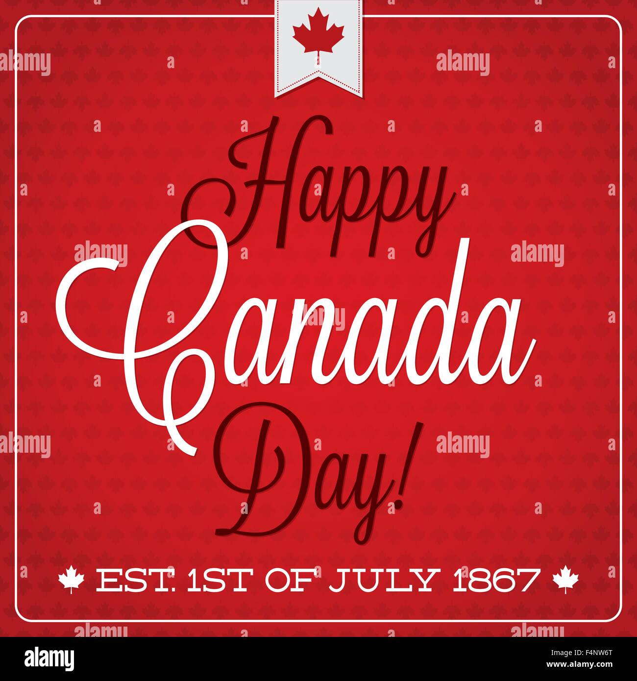 Typographic Canada Day card in vector format Stock Vector Image & Art ...