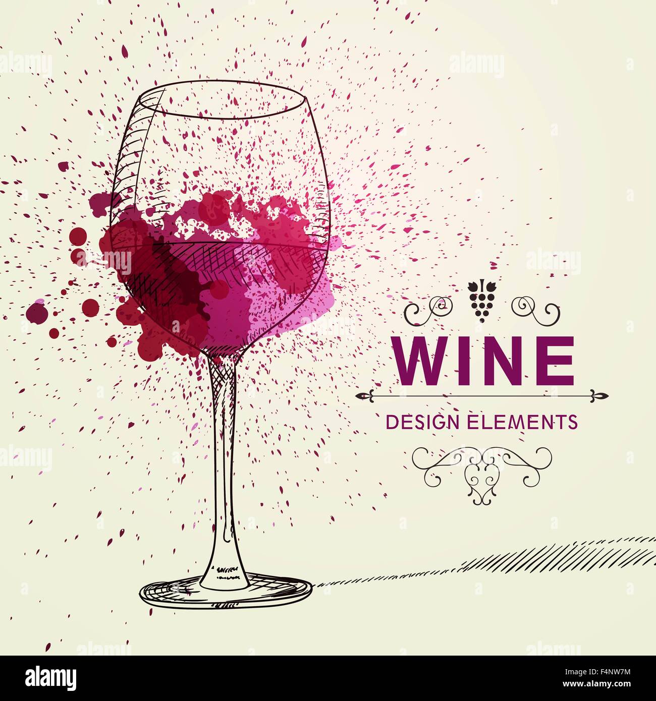 Wine Design Template Stock Photo - Alamy