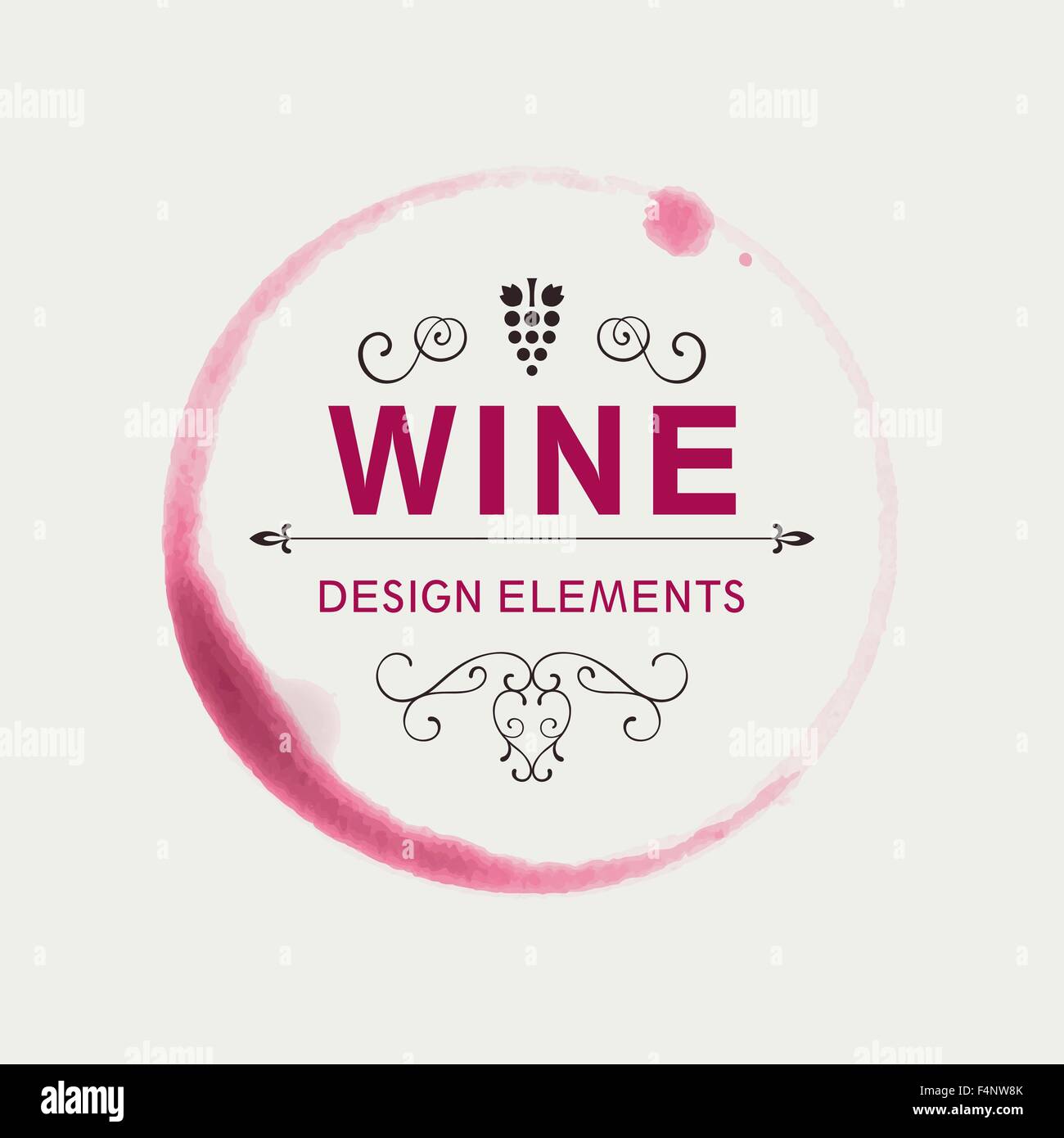 Wine Design Template Stock Photo - Alamy