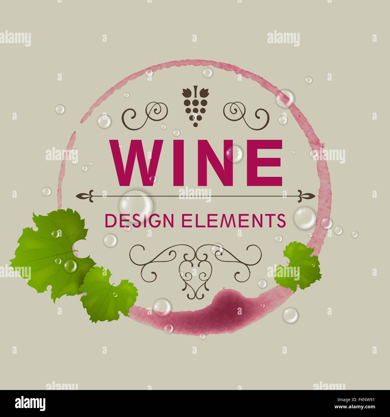Wine Design Template Stock Photo - Alamy