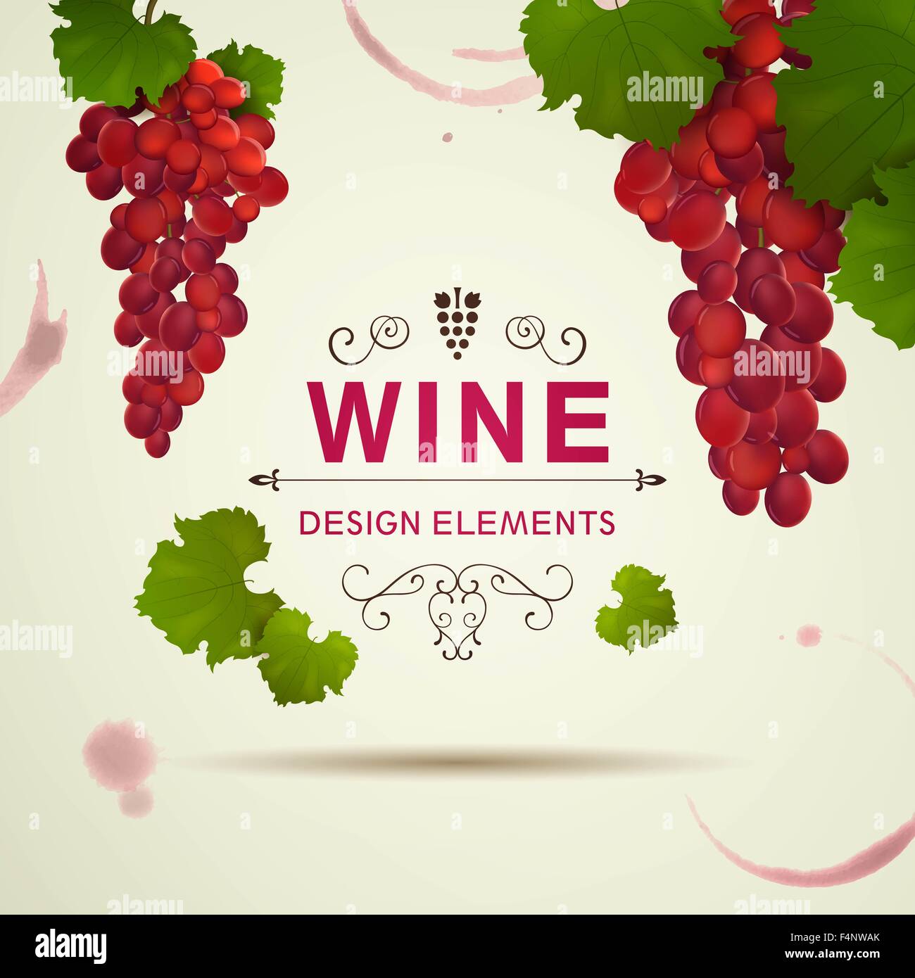 Wine Design Template Stock Photo - Alamy
