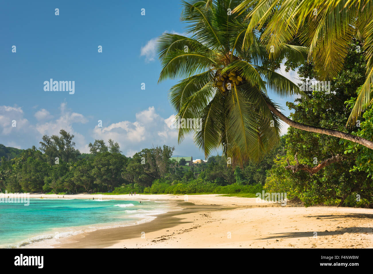Tropical beach at Mahe island Seychelles. Horizontal shot Stock Photo ...