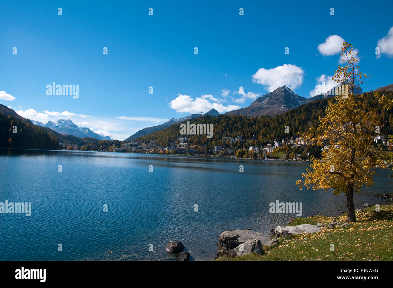 Overview of lake st moritz hi-res stock photography and images - Alamy