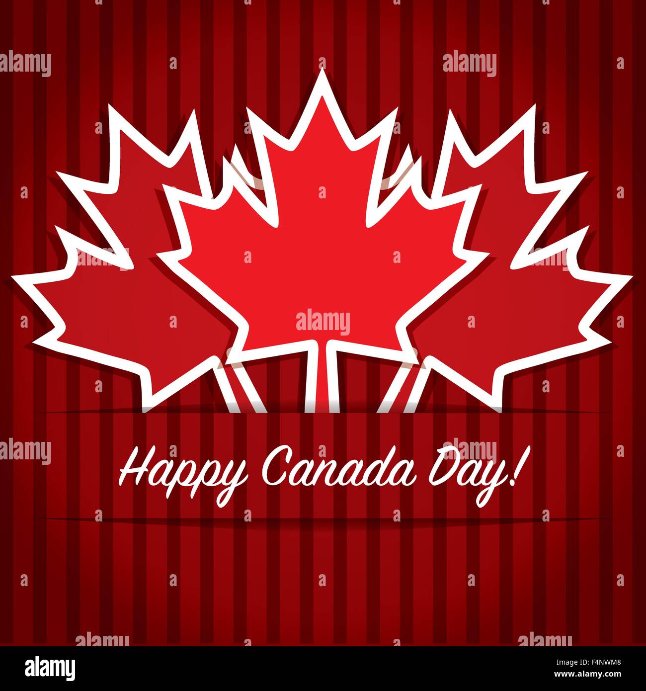 Canada Day maple leaf card in vector format Stock Vector Image & Art ...