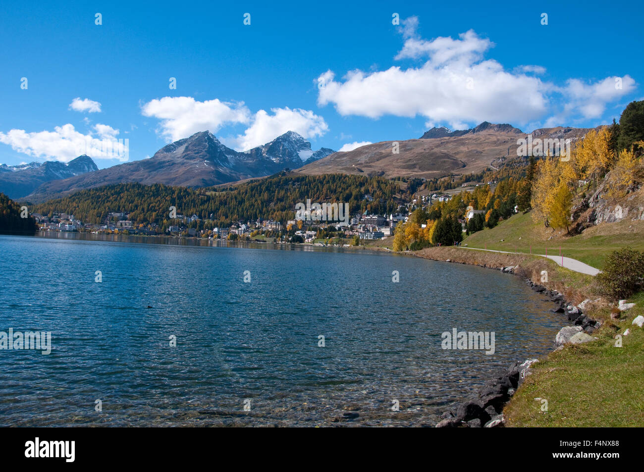 Overview of lake st moritz hi-res stock photography and images - Alamy
