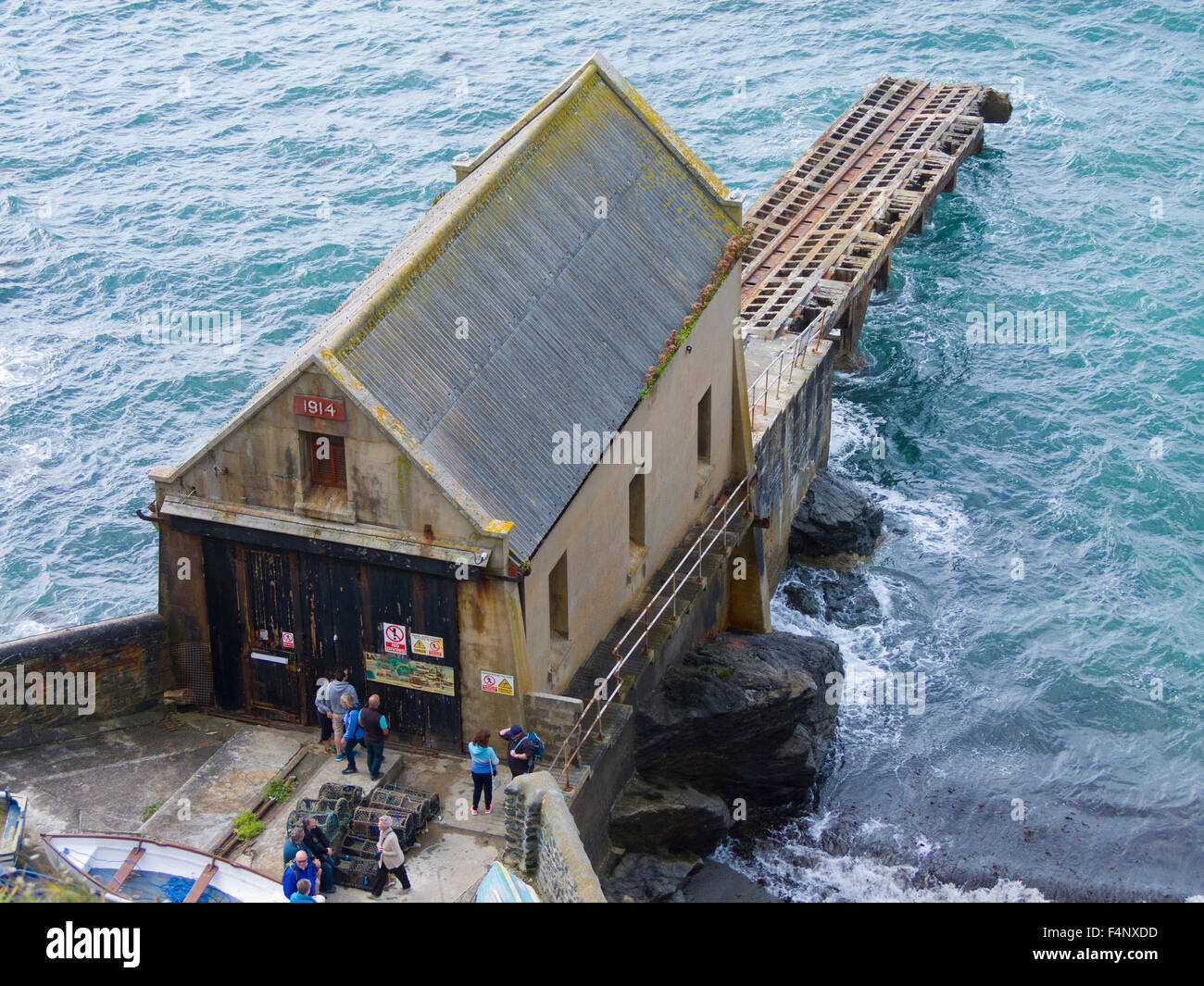 Former RNLI Lifeboat Station, Polpeor Cove, Lizard Point, Lizard Peninsula, Cornwall, England ...