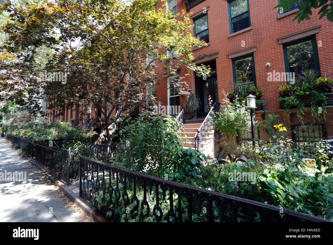 Townhouse apartments off Lafayette Ave. in the Fort Greene section of ...