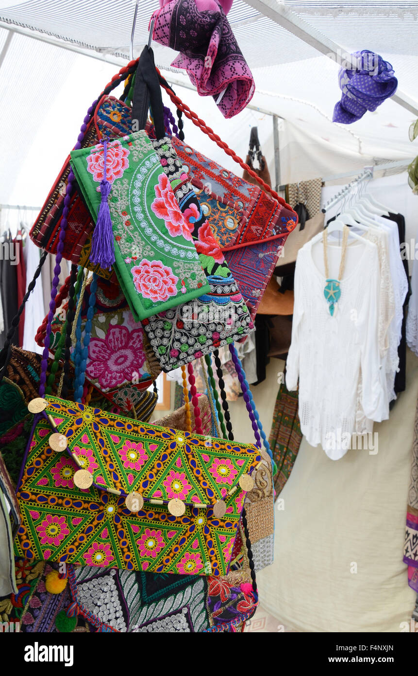 Las Dalias, hippy market at San Carlos on Ibiza Stock Photo - Alamy