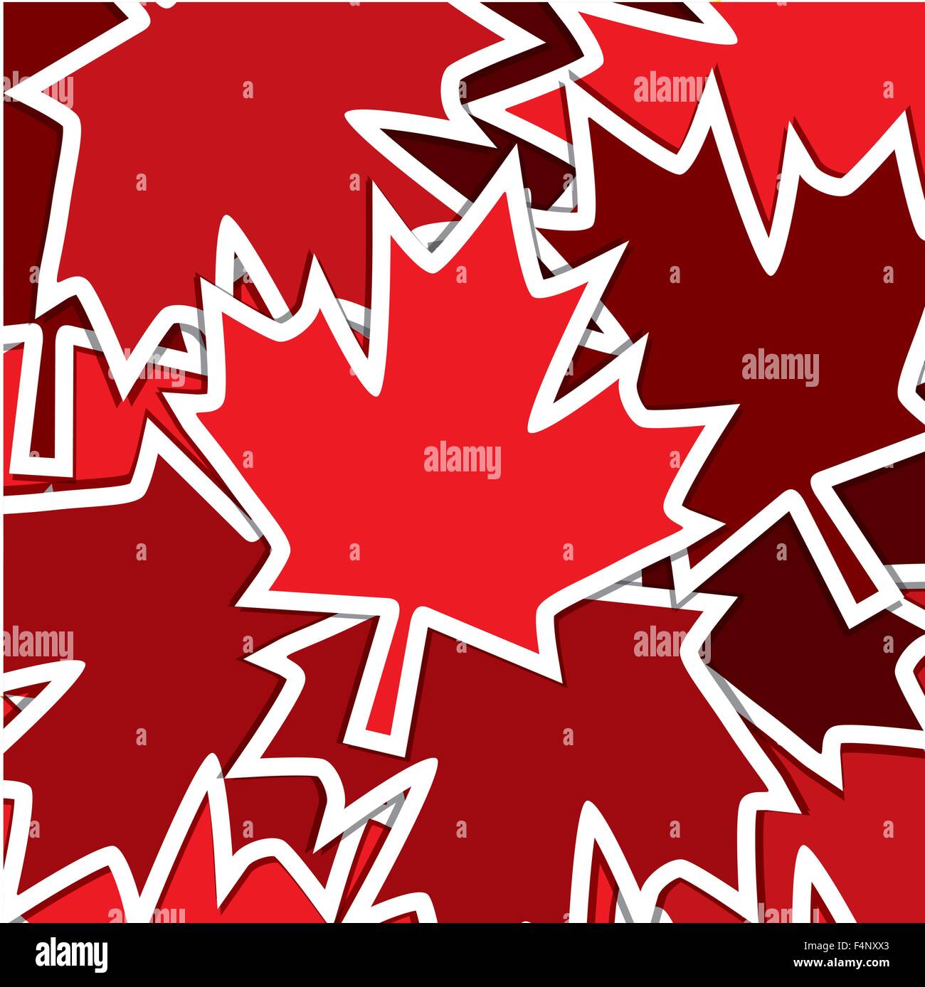 Scatter maple leaf Canada Day card in vector format Stock Vector Image ...