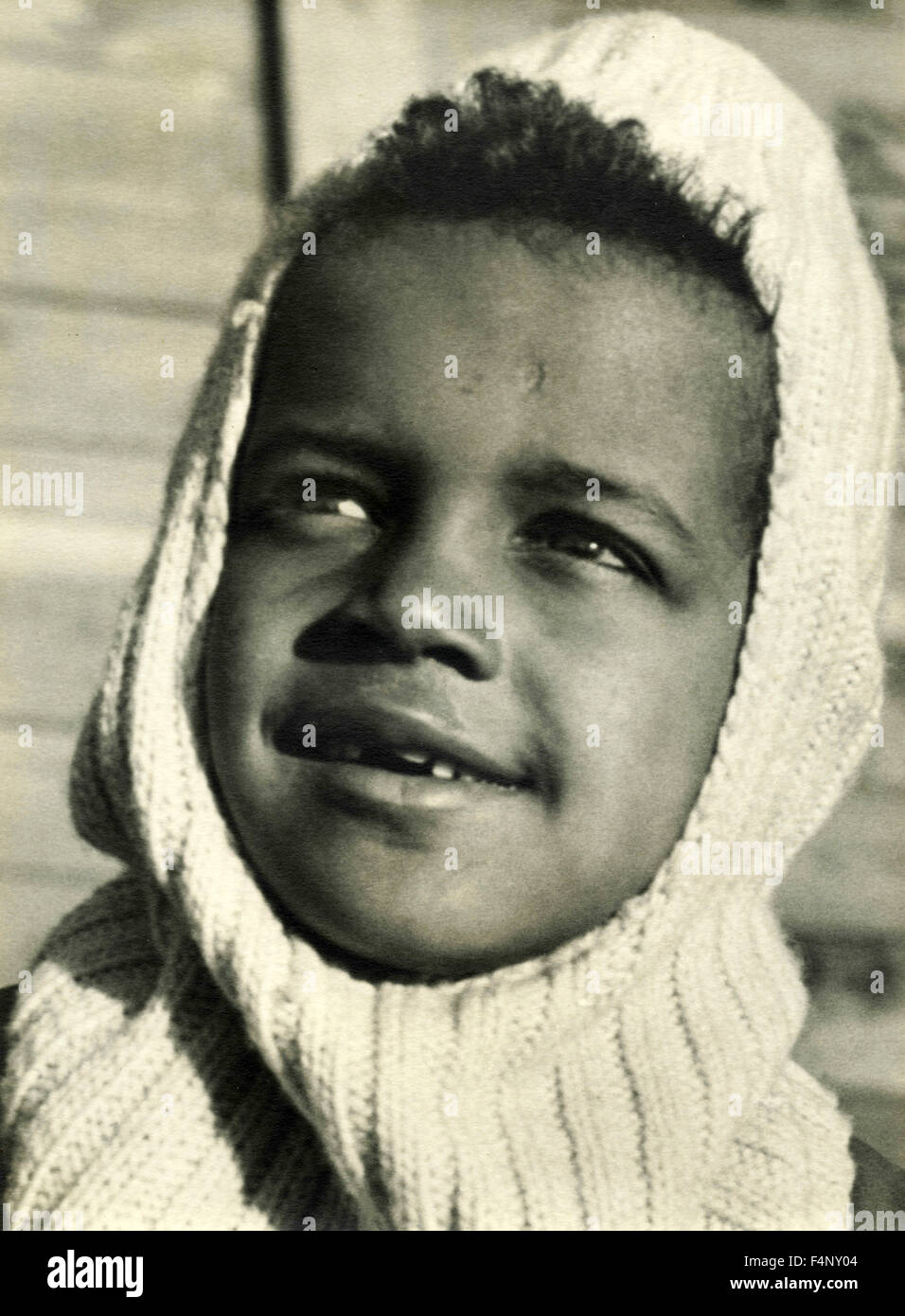 An African child with balaclava Stock Photo - Alamy