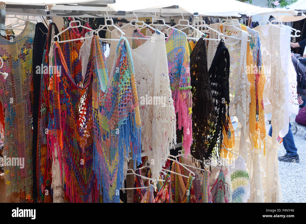 Las Dalias, hippy market at San Carlos on Ibiza Stock Photo - Alamy