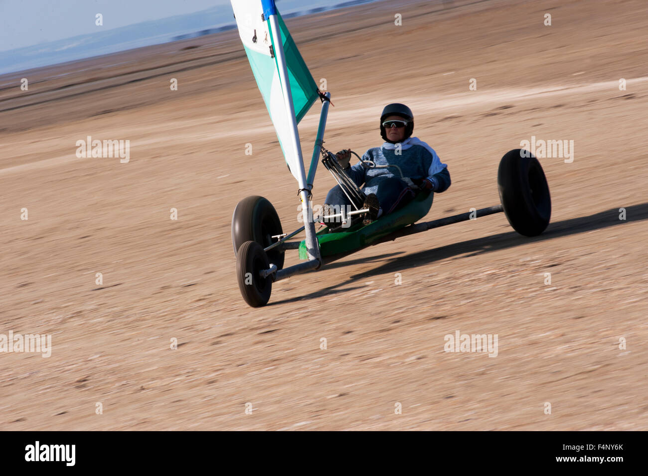 Cherrueix, Brittany,France. Sand Yachting on the beach. October 2015 ...